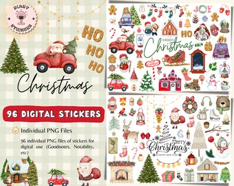 Christmas Holiday Stickers for Digital Planner - Etsy