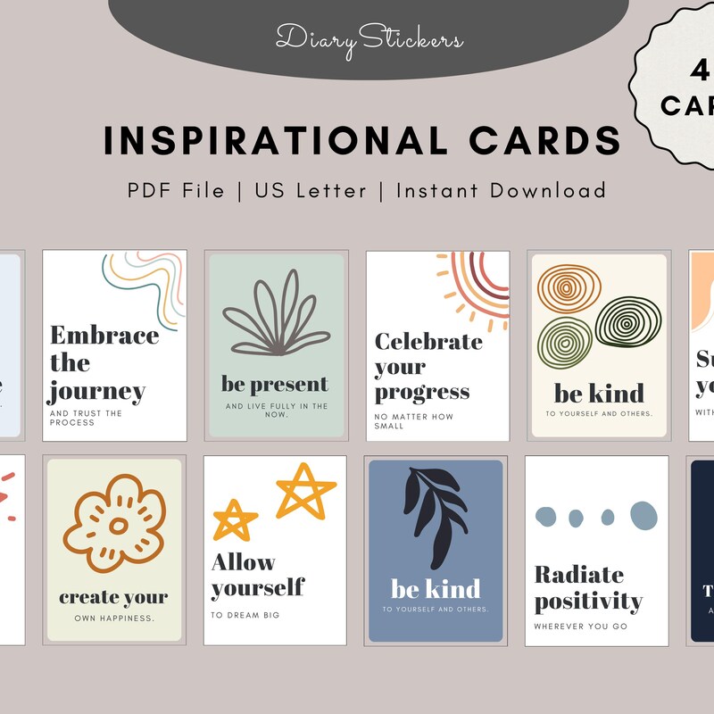 Motivational Cards - Etsy