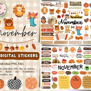 Month of March Digital Stickers for Goodnotes, March Pre-cropped ...