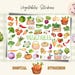 Vegetables Digital Stickers for Goodnotes, Vegetables Pre-cropped ...