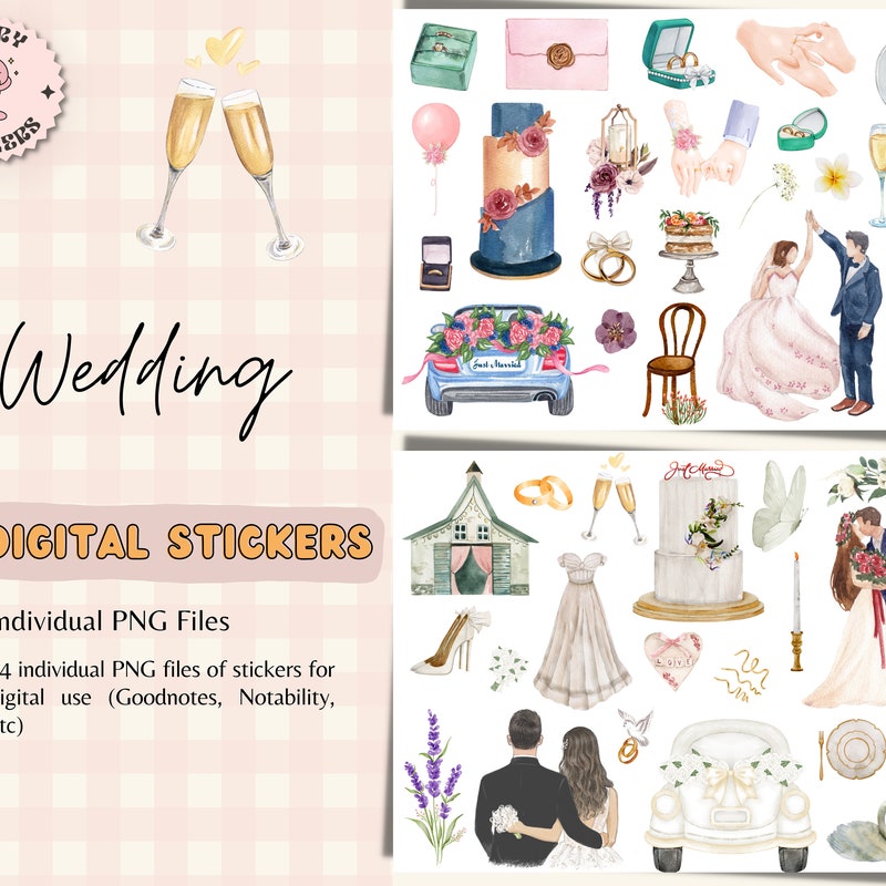 Wedding Stickers - Etsy