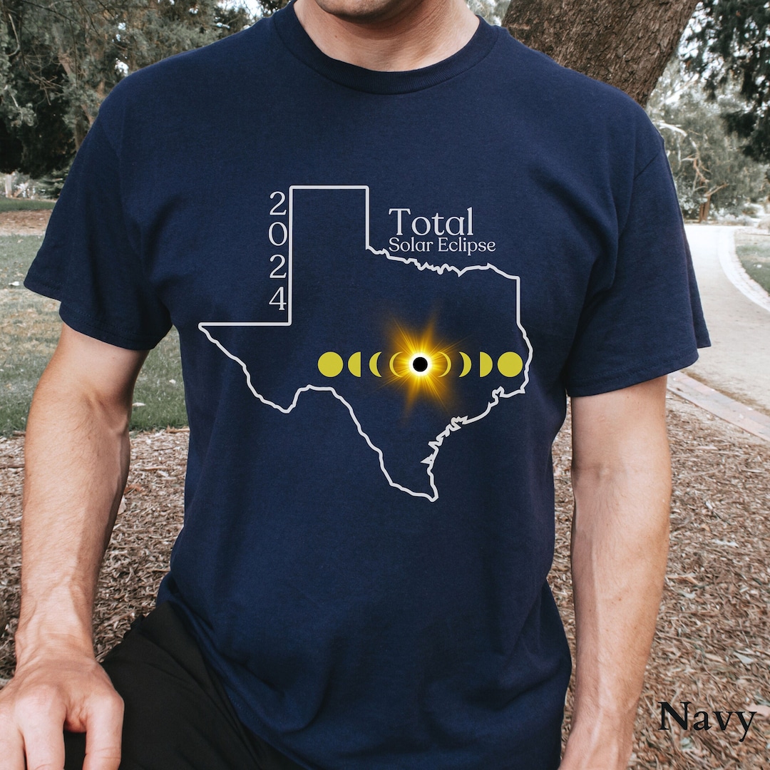 Texas Total Solar Eclipse Tshirt Solar Eclipse 2024 T-shirt Eclipse 2024 T Shirt Texas Eclipse ...