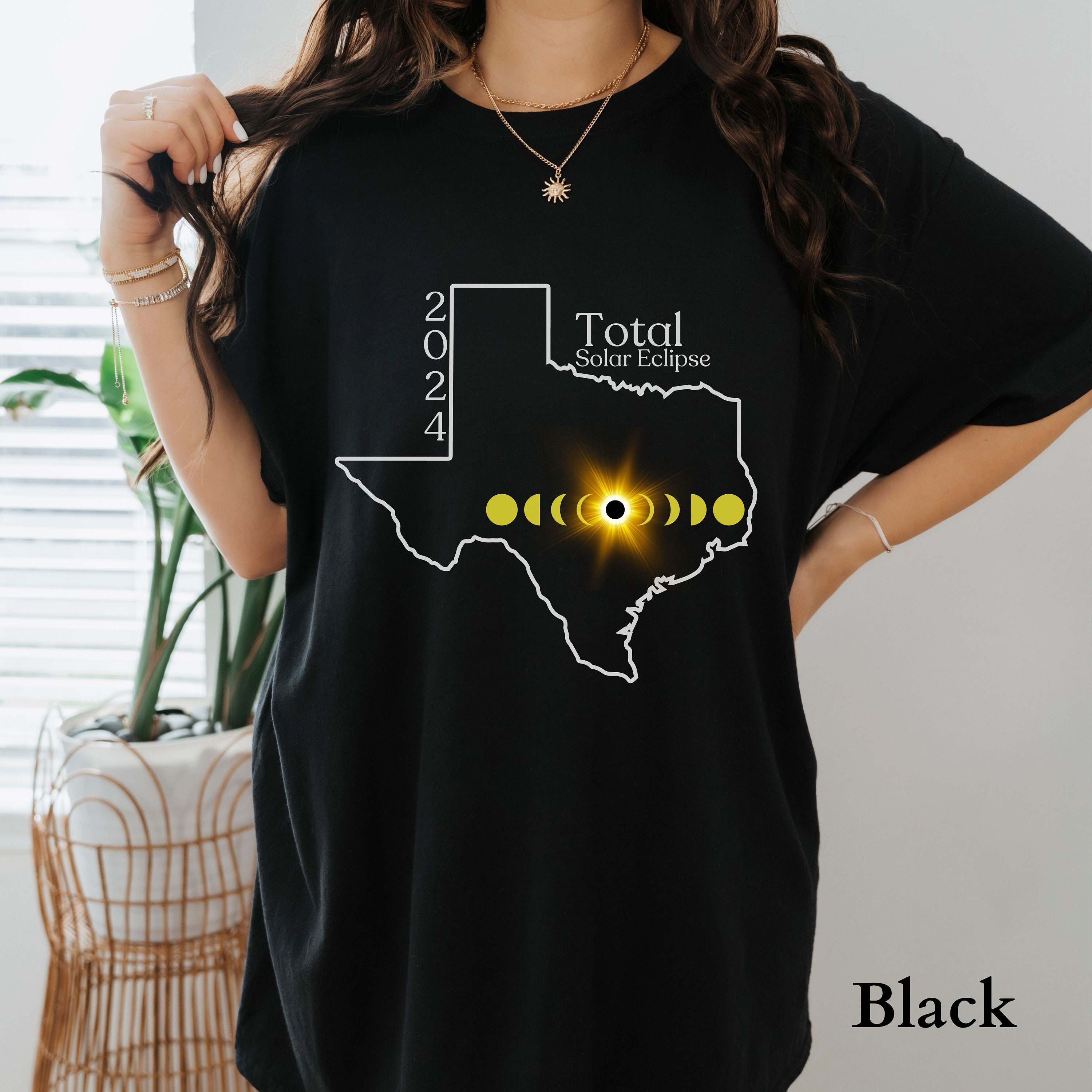 Texas Total Solar Eclipse Tshirt Solar Eclipse 2024 T-shirt Eclipse ...