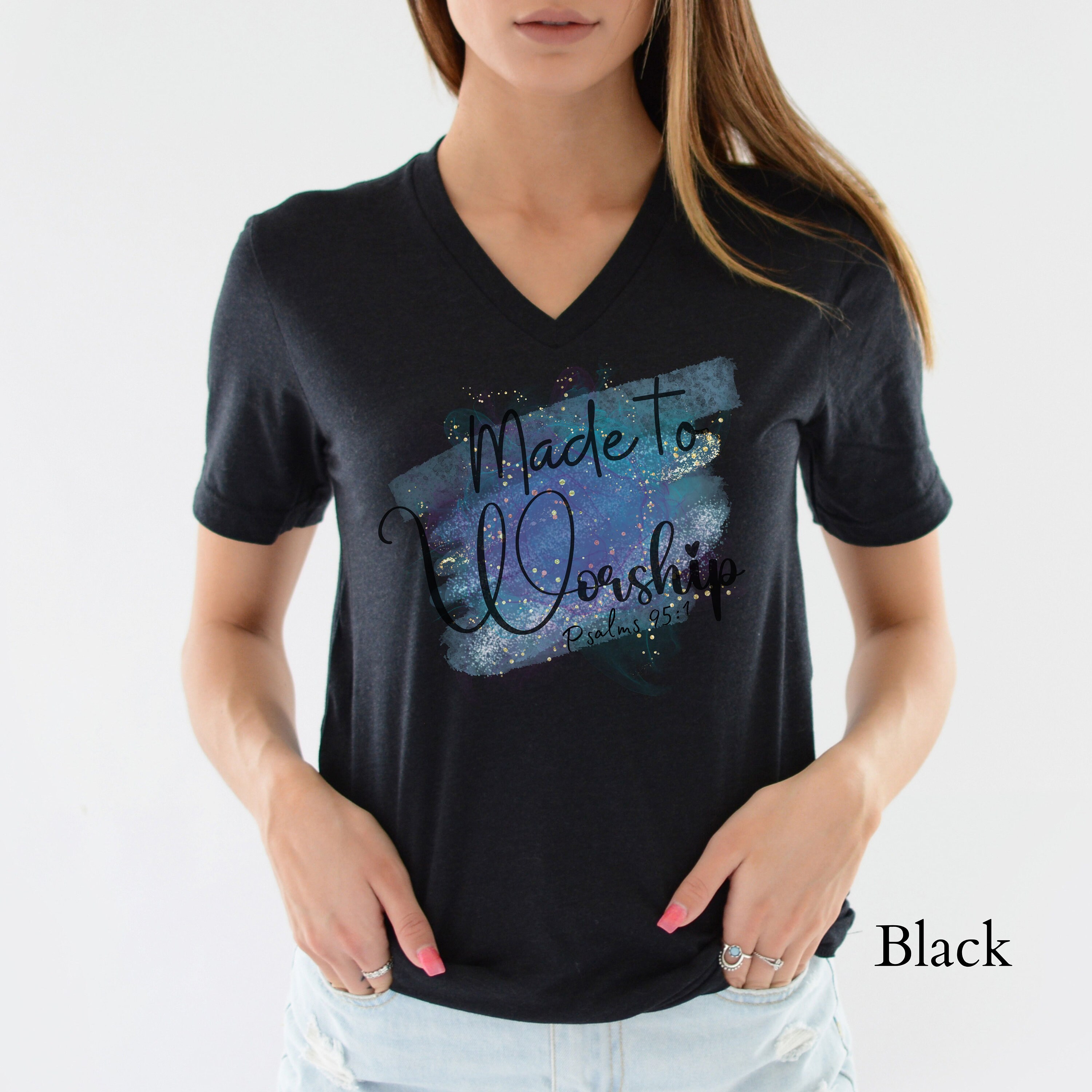 Christian Worship T-shirt, Bible Scripture T-shirt, Christian T-shirt ...