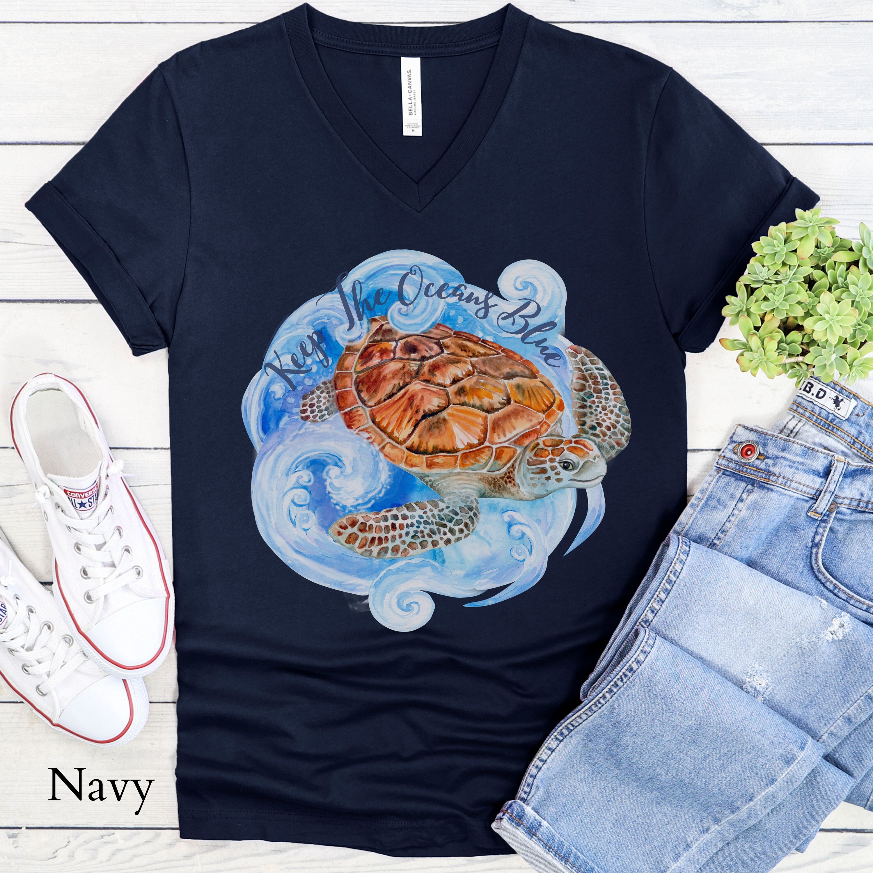Sea Turtle Graphic T-shirt Ocean Graphic Tshirt Turtle - Etsy