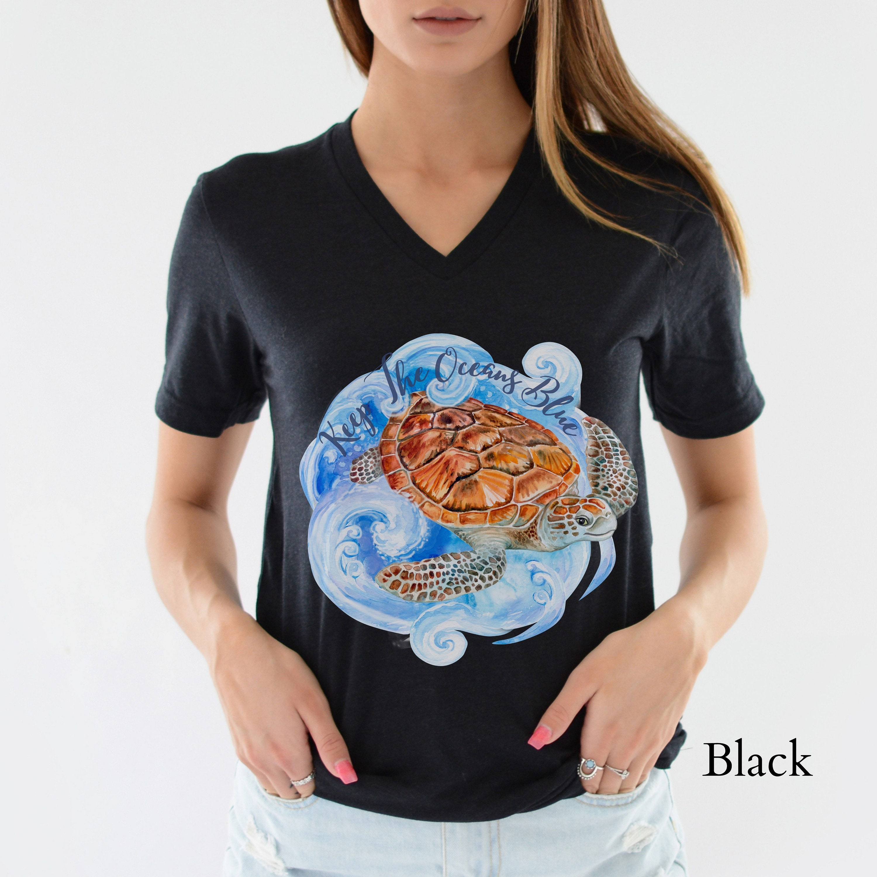Sea Turtle Graphic T-shirt Ocean Graphic Tshirt Turtle - Etsy