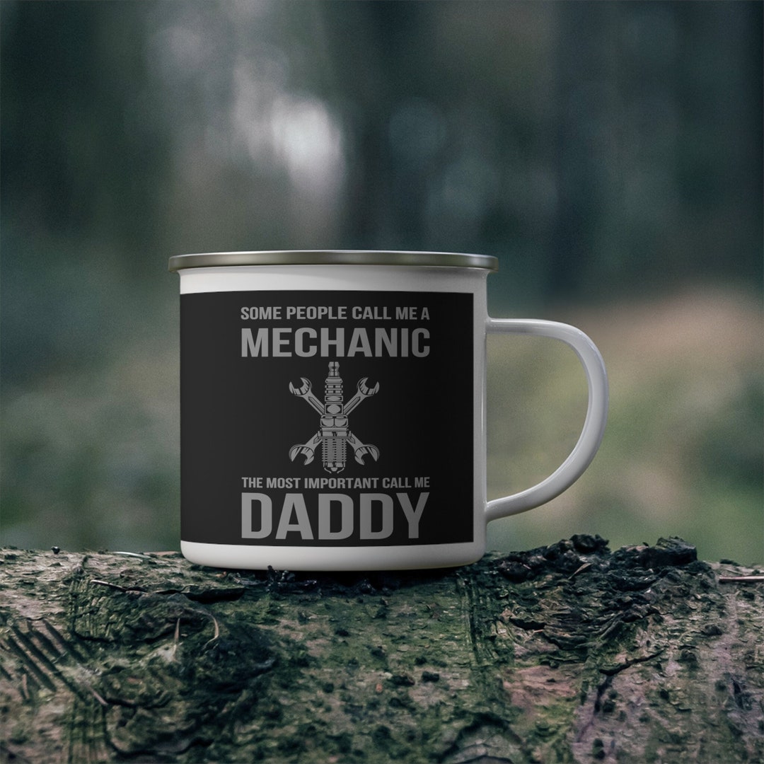 Mechanic Daddy Mug, Mechanic Mug, Dad Enamel Mug, Tool Graphic Mug ...