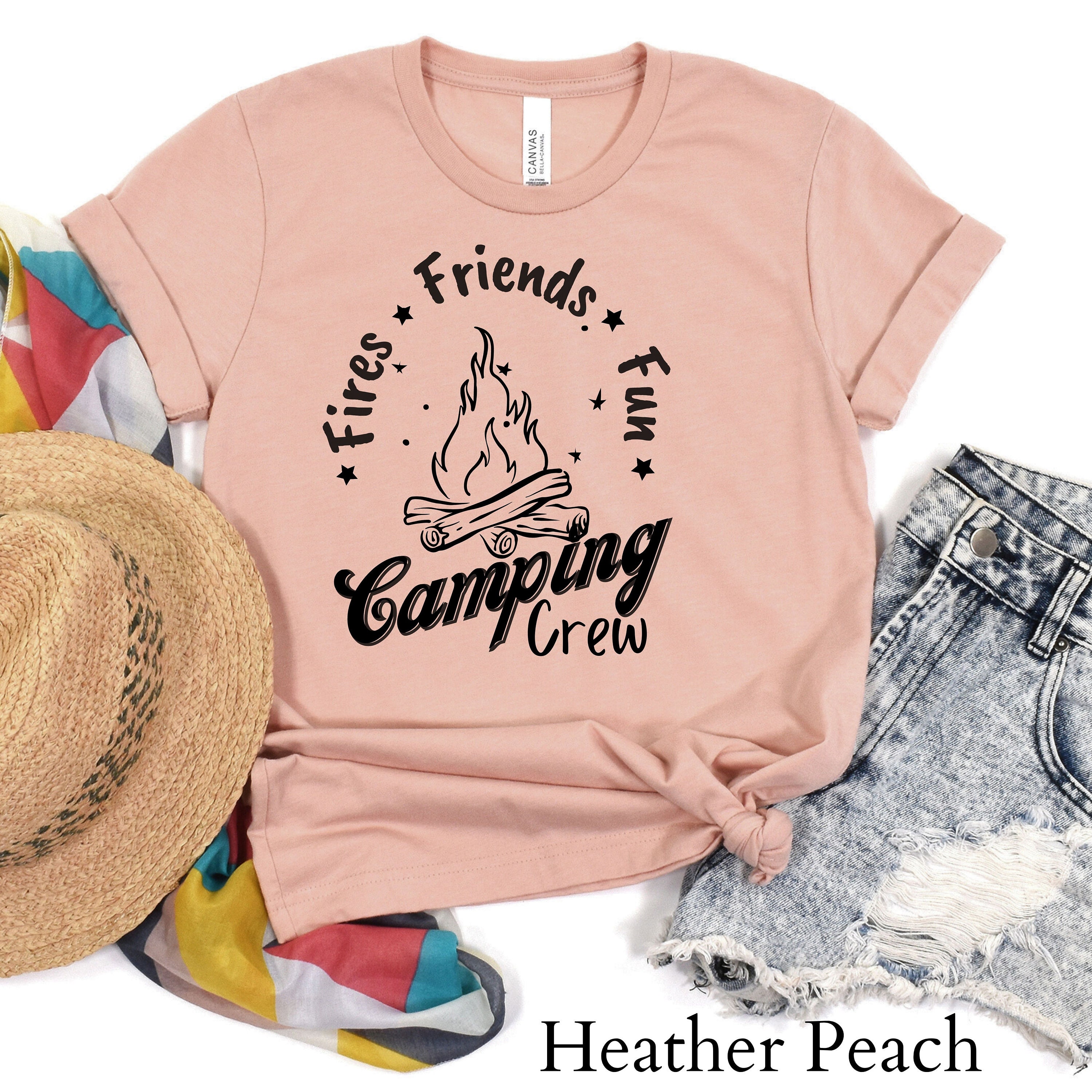 Camp Fire T-shirt, Camping Crew Tshirt, Camping Group Tee, Outdoor ...