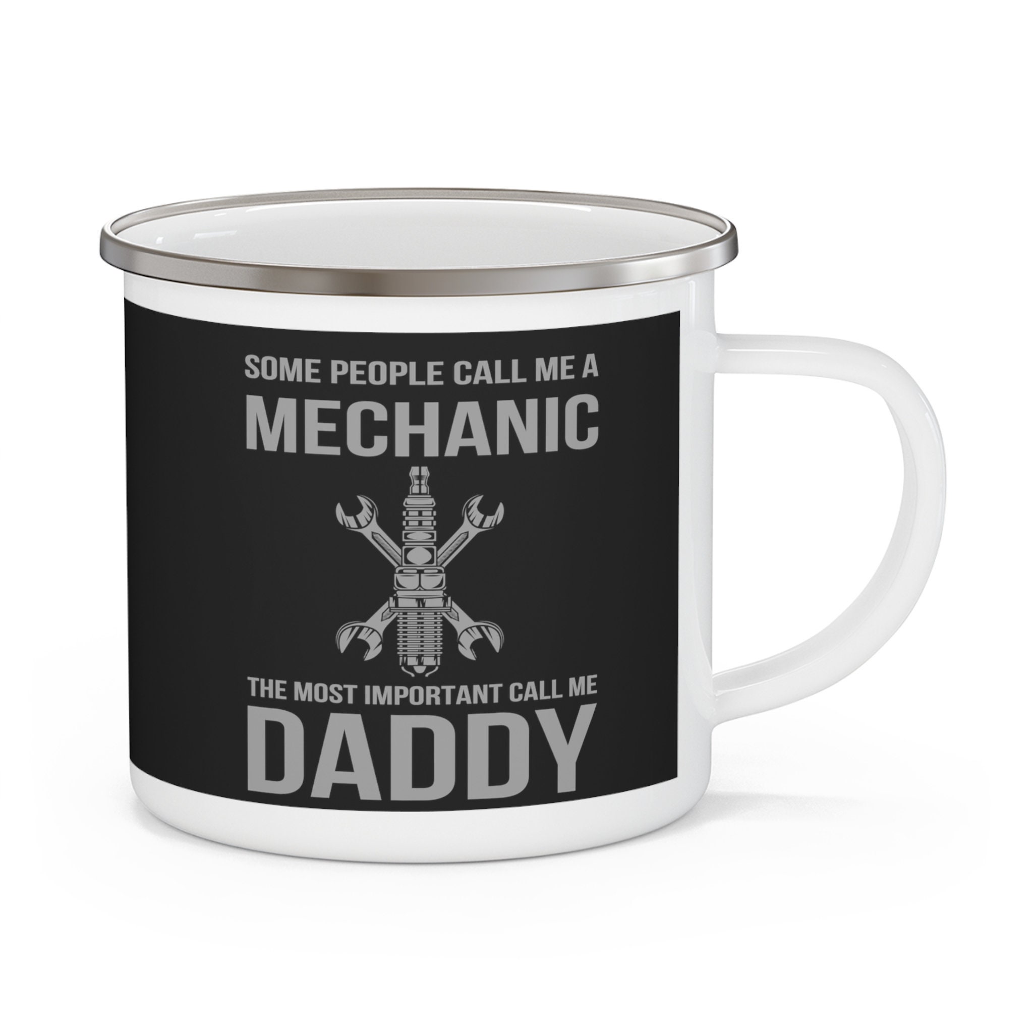 Mechanic Daddy Mug, Mechanic Mug, Dad Enamel Mug, Tool Graphic Mug ...