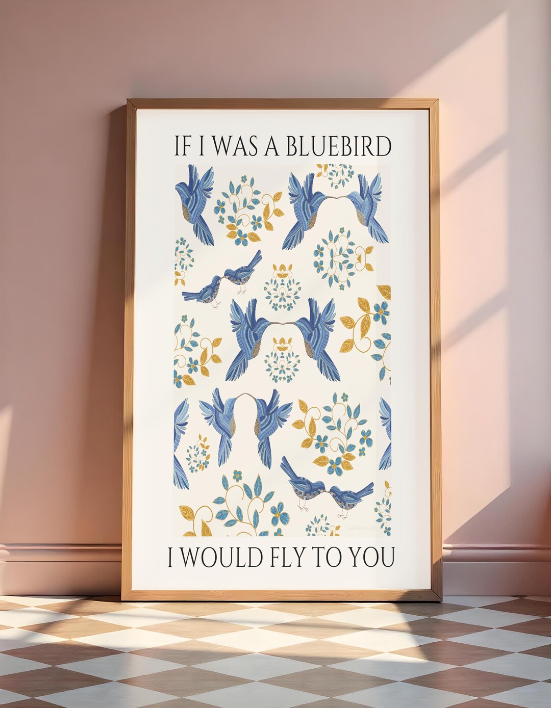 Blue Bird Print | Digital Print - Etsy