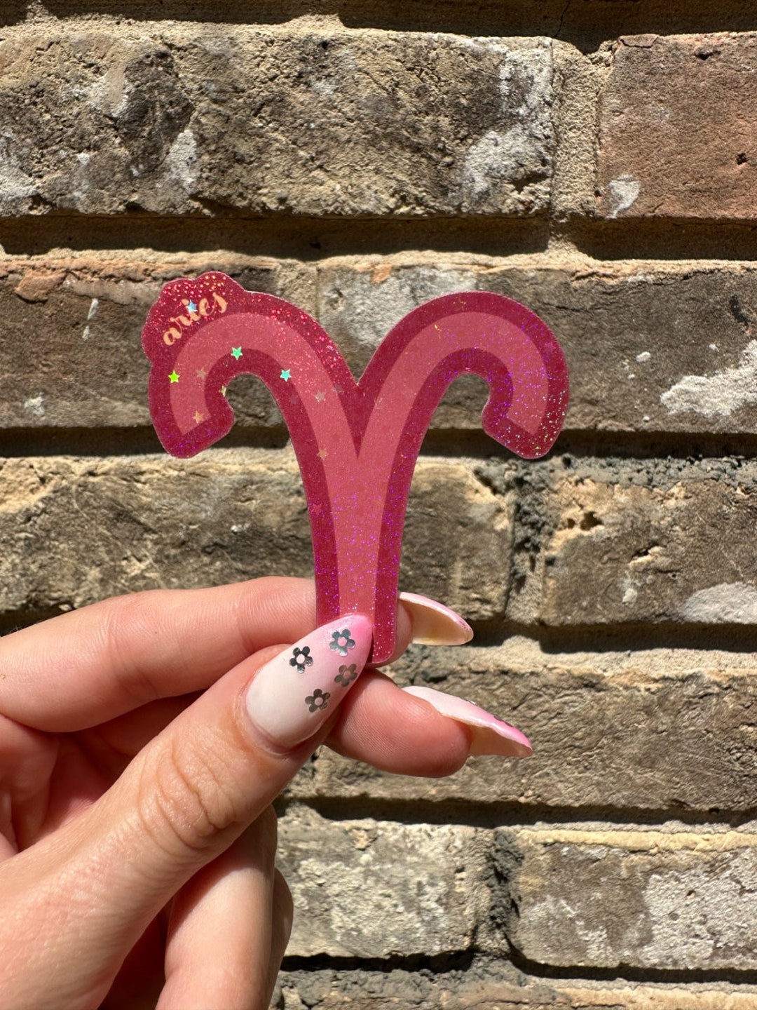 Aries Symbol Sticker Aries Stickers Zodiac Stickers Fire Sign Stickers ...