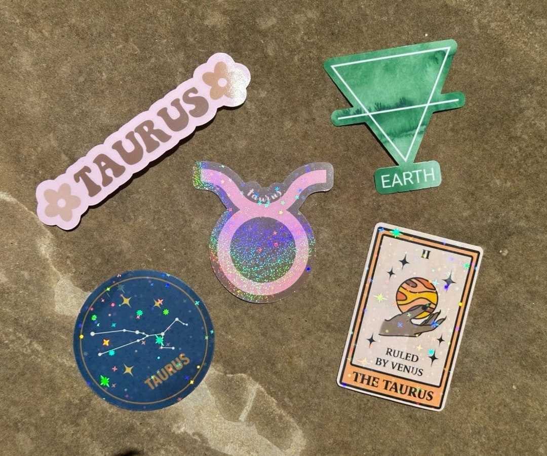 Taurus Sticker Pack Taurus Stickers Zodiac Stickers Earth Sign Stickers ...