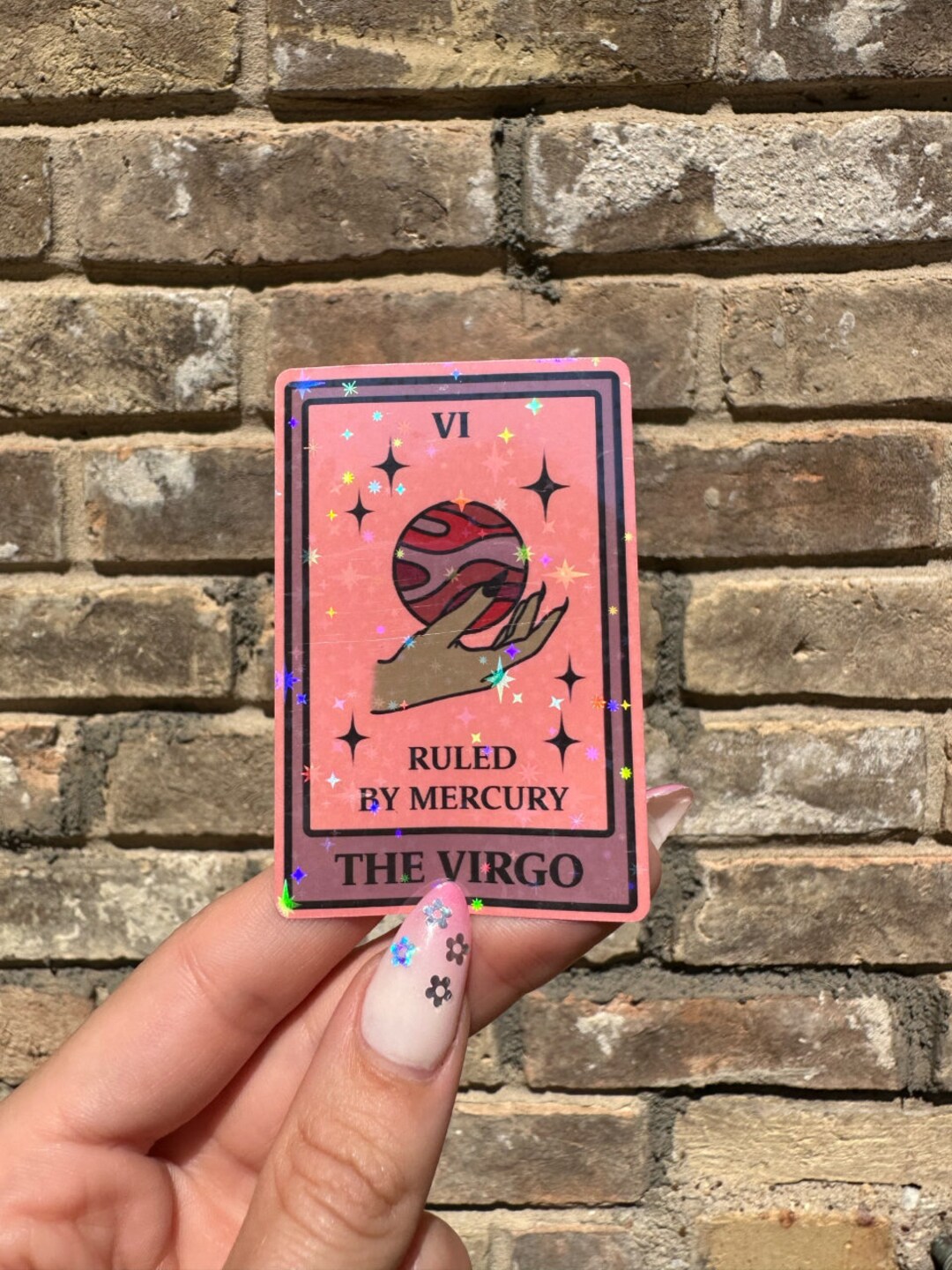 Virgo Tarot Card Sticker Virgo Stickers Zodiac Stickers Earth Sign ...
