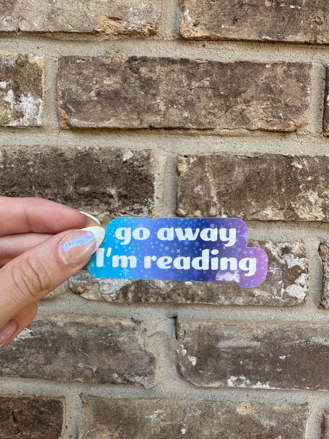 Go Away I'm Reading Sticker Bookish Stickers Funny Book Sticker Booking ...