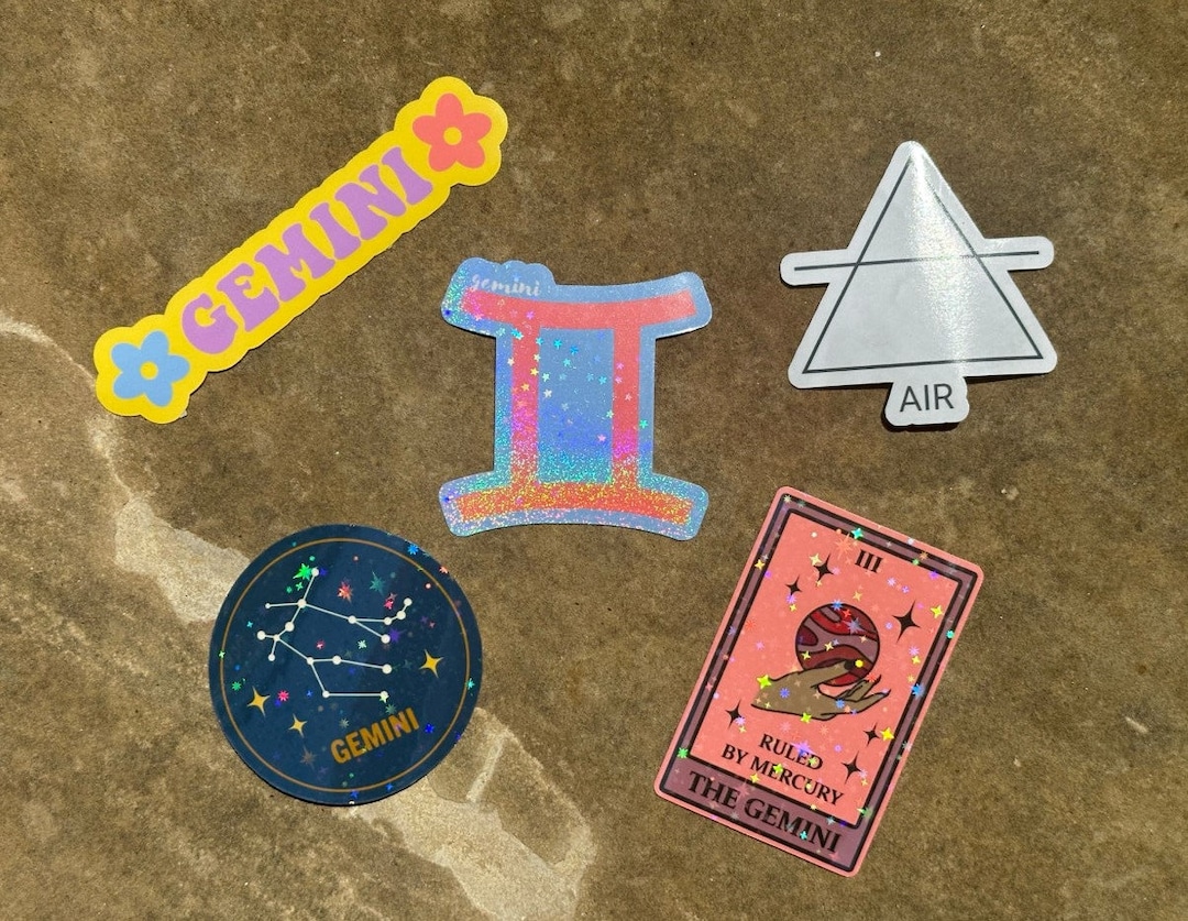 Gemini Sticker Pack Gemini Stickers Zodiac Stickers Air Sign Stickers ...