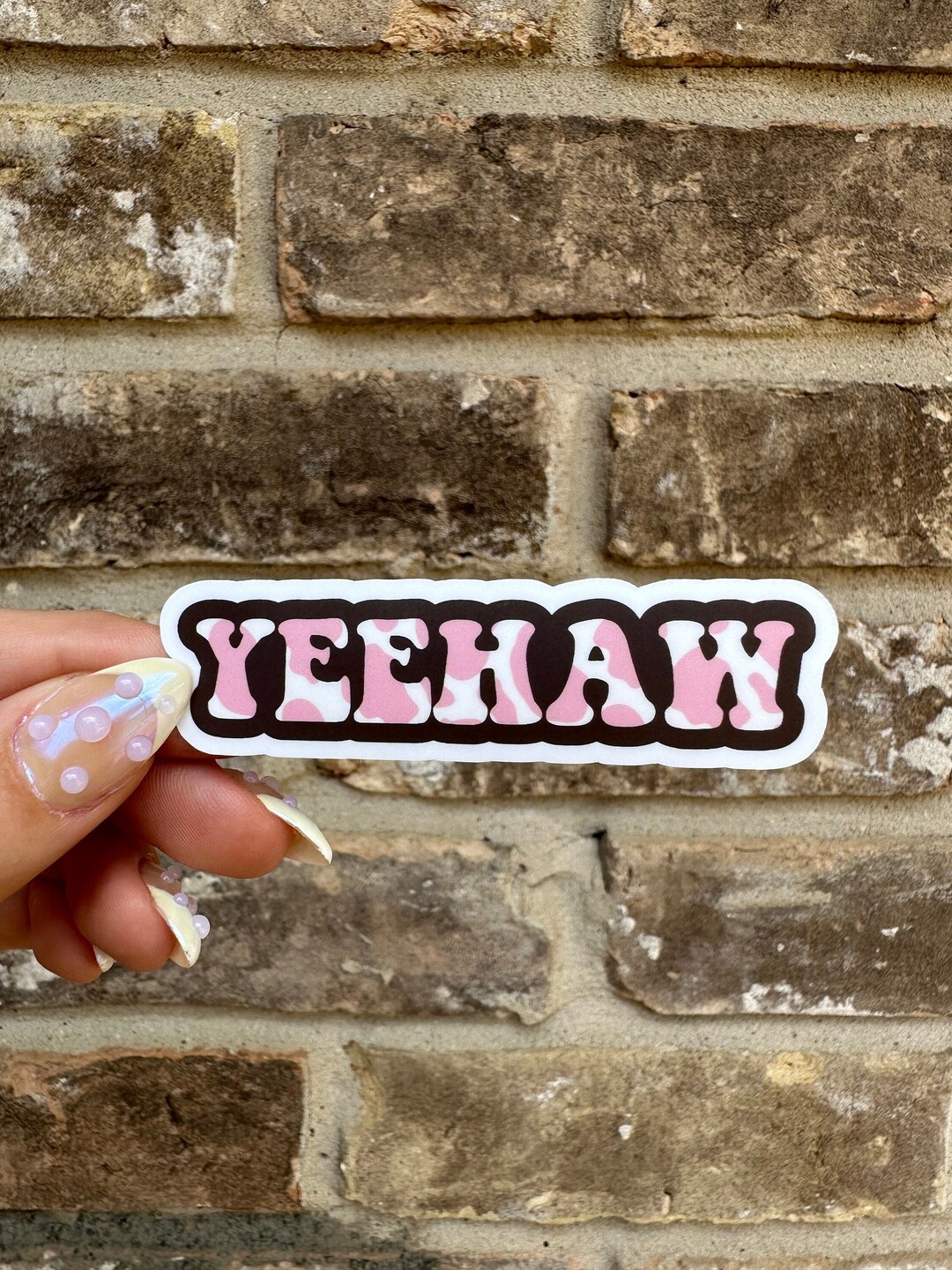 Yeehaw Sticker Cow Print Sticker Cute Yeehaw Sticker Cowgirl Sticker - Etsy