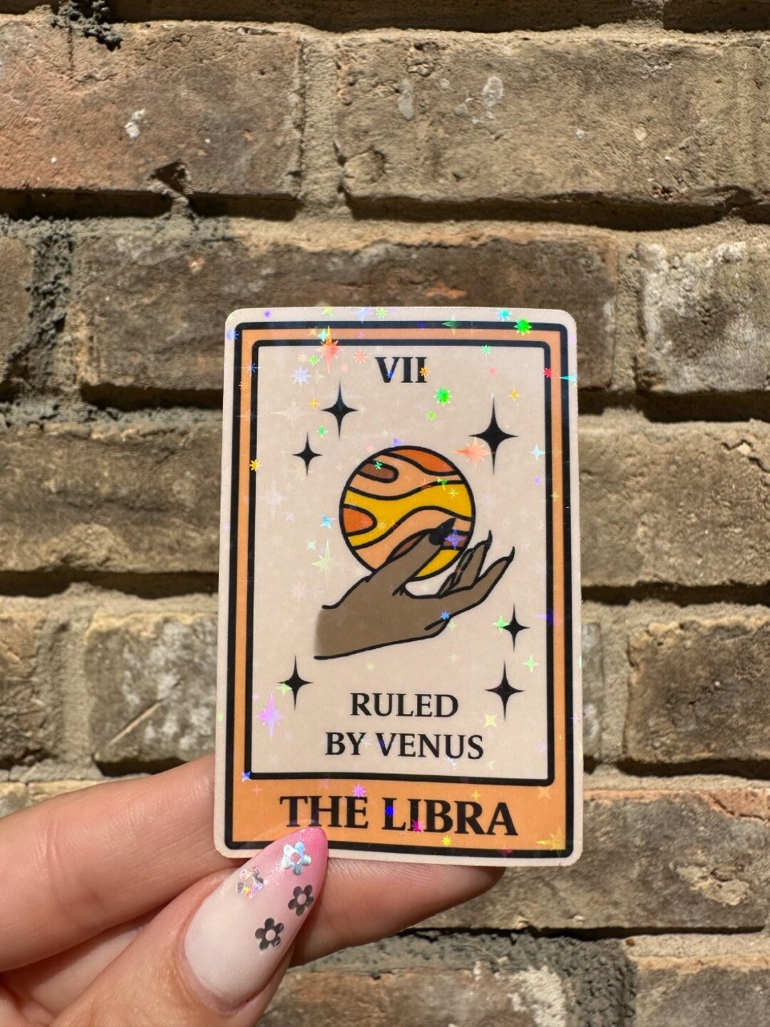 Libra Tarot Card Sticker Libra Stickers Zodiac Stickers Air Sign ...
