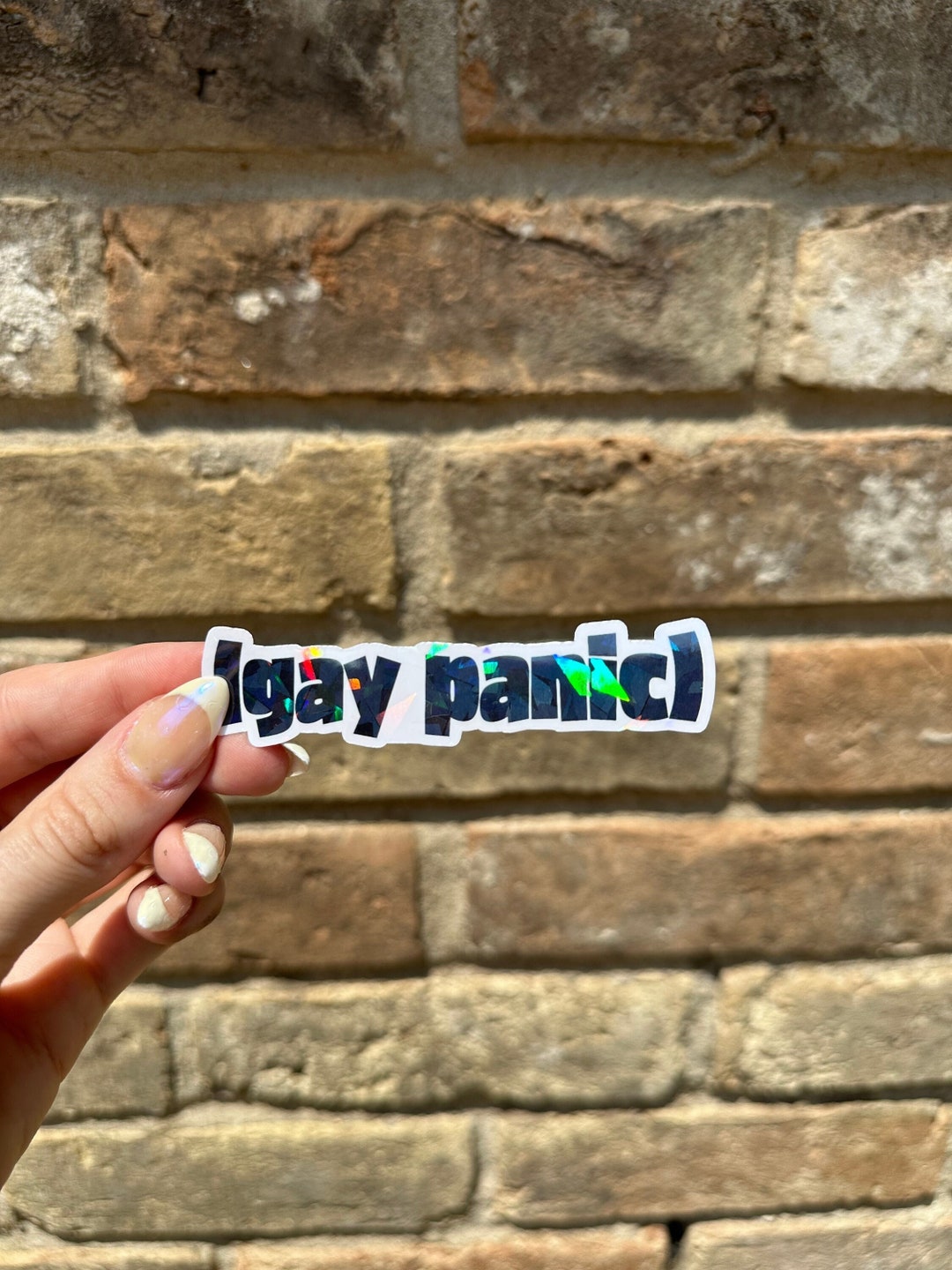 Gay Panic Sticker Gay Pride Sticker Pride Sticker Holographic Sticker Gay Pride Merch - Etsy