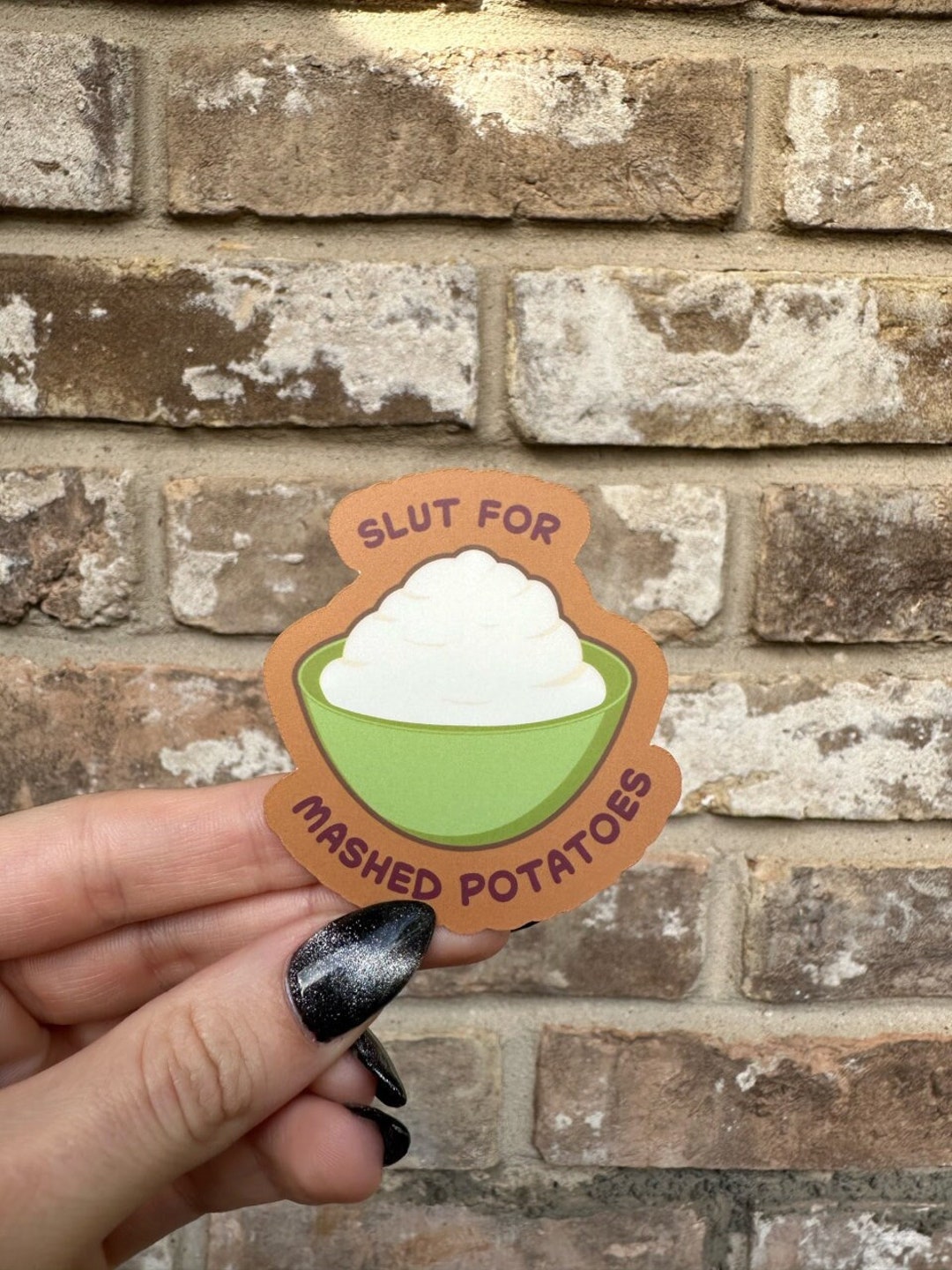 Slut for Mashed Potatoes Sticker Funny Thanksgiving Sticker Food ...