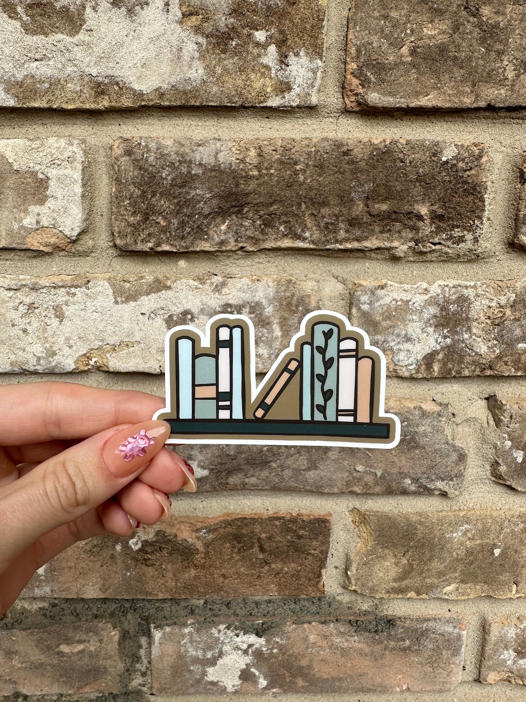 Bookshelf Sticker Bookish Stickers Cute Book Sticker Reading Sticker - Etsy