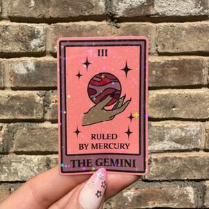 Gemini Tarot Card Sticker Gemini Stickers Zodiac Stickers Air Sign ...