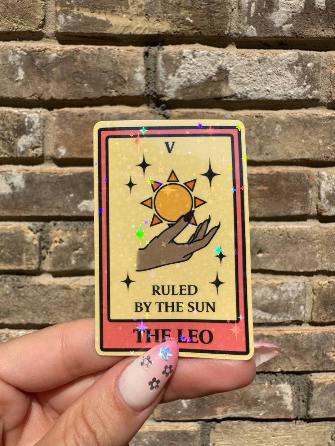 Leo Tarot Card Sticker Leo Stickers Zodiac Stickers Fire Sign Stickers ...