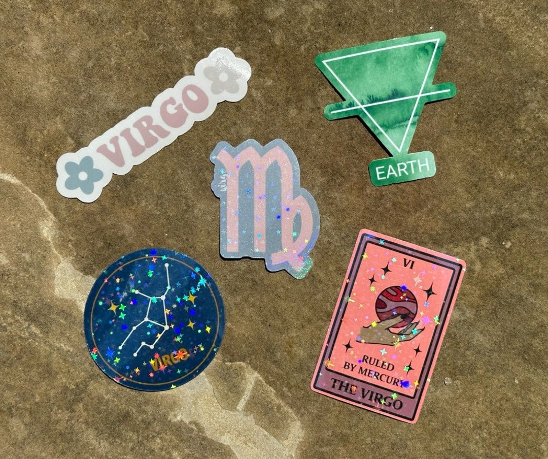 Virgo Sticker Pack Virgo Stickers Zodiac Stickers Earth Sign Stickers ...