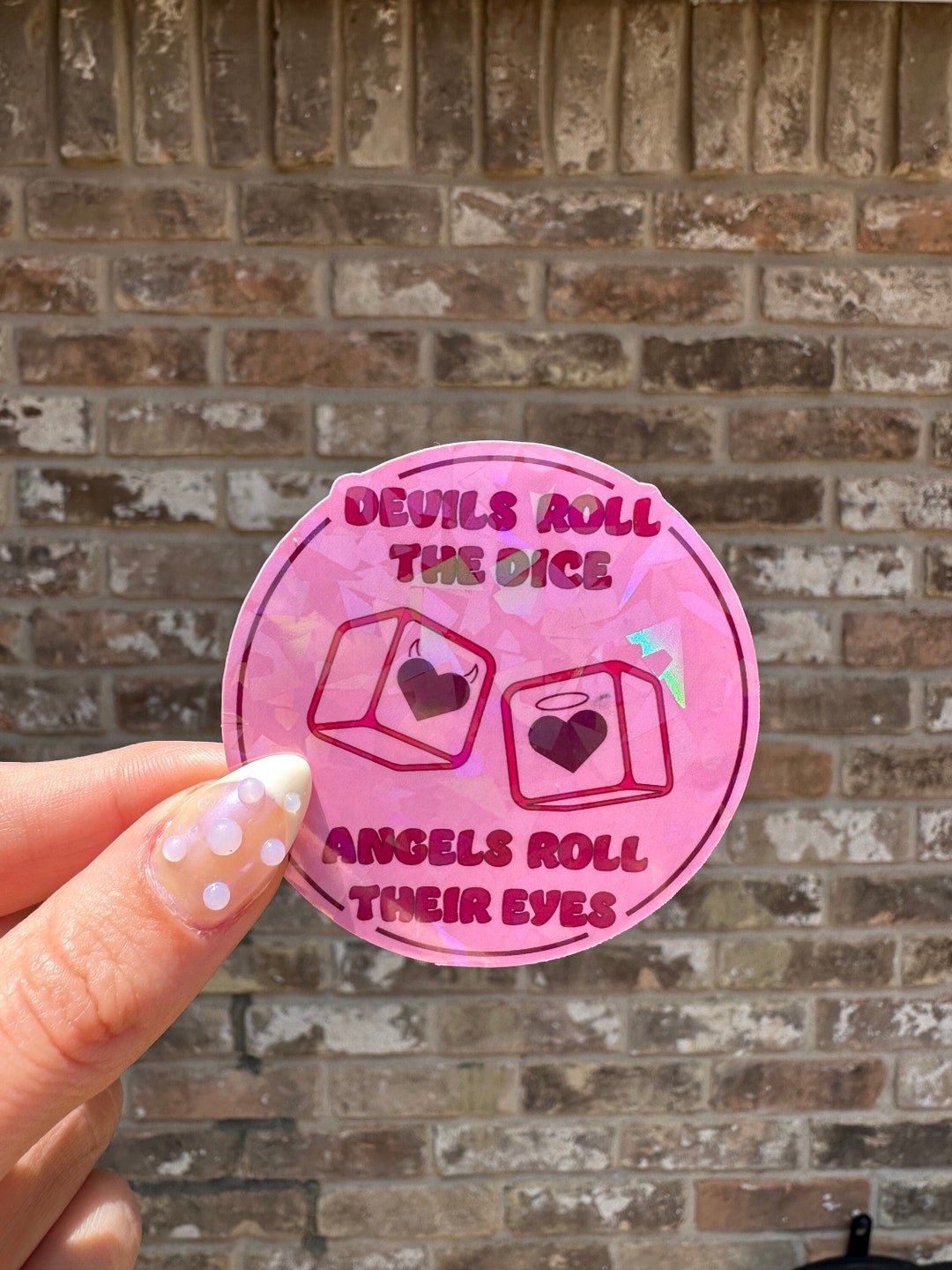 Devils Roll the Dice Angels Roll Their Eyes Sticker Cruel Summer ...