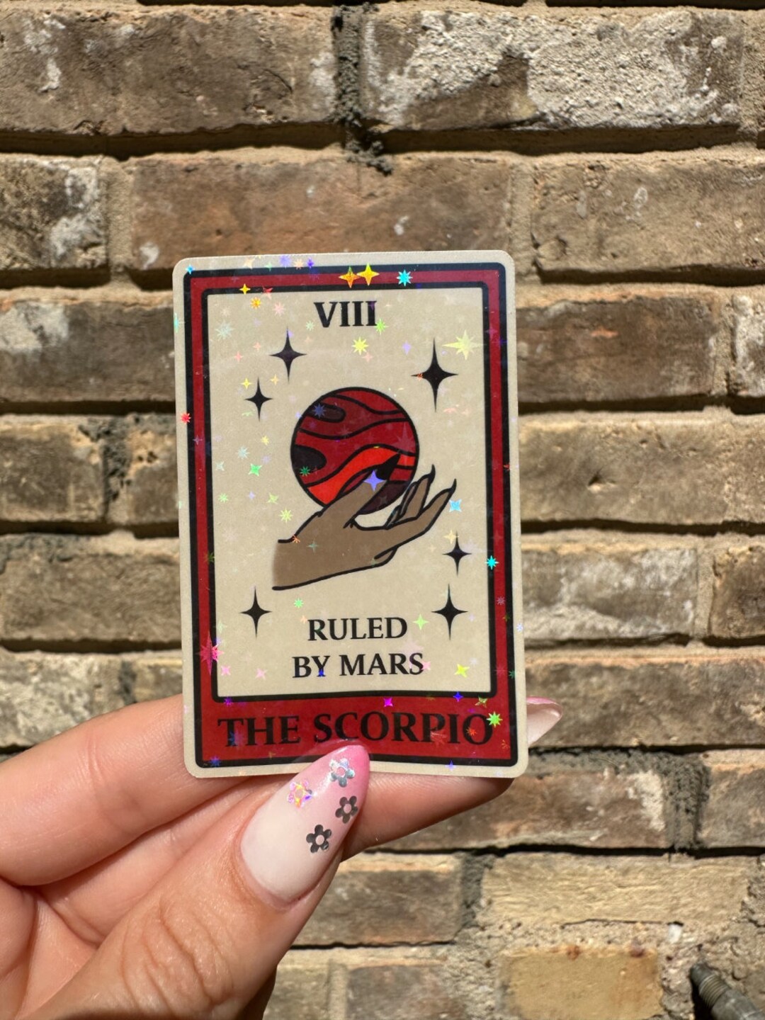 Scorpio Tarot Card Sticker Scorpio Stickers Zodiac Stickers Water Sign ...