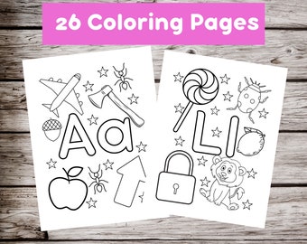 26 Alphabet Coloring Pages | Coloring Book | ABC Coloring | Preschool ...
