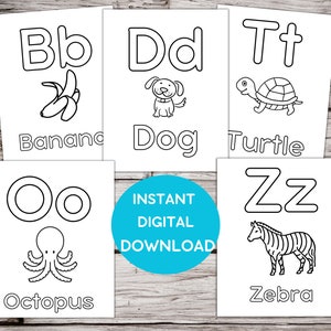 26 Alphabet Coloring Pages | Coloring Book | ABC Coloring | Preschool ...