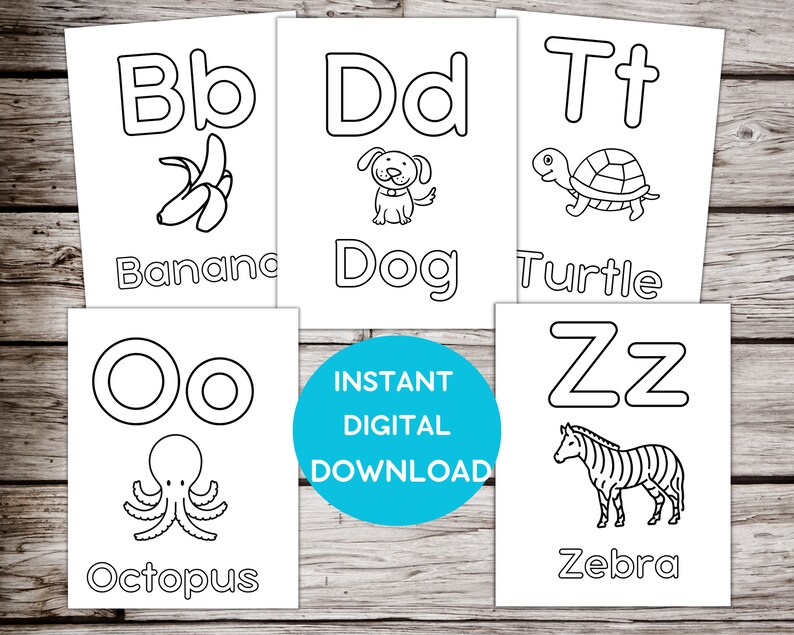26 Alphabet Coloring Pages | Coloring Book | ABC Coloring | Preschool ...