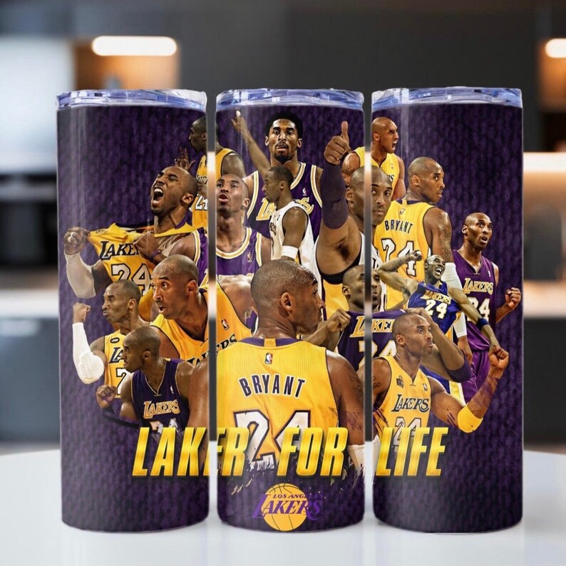 Kobe Bryant Lakers 20oz Stainless Steel Tumbler With Lid and Metal ...