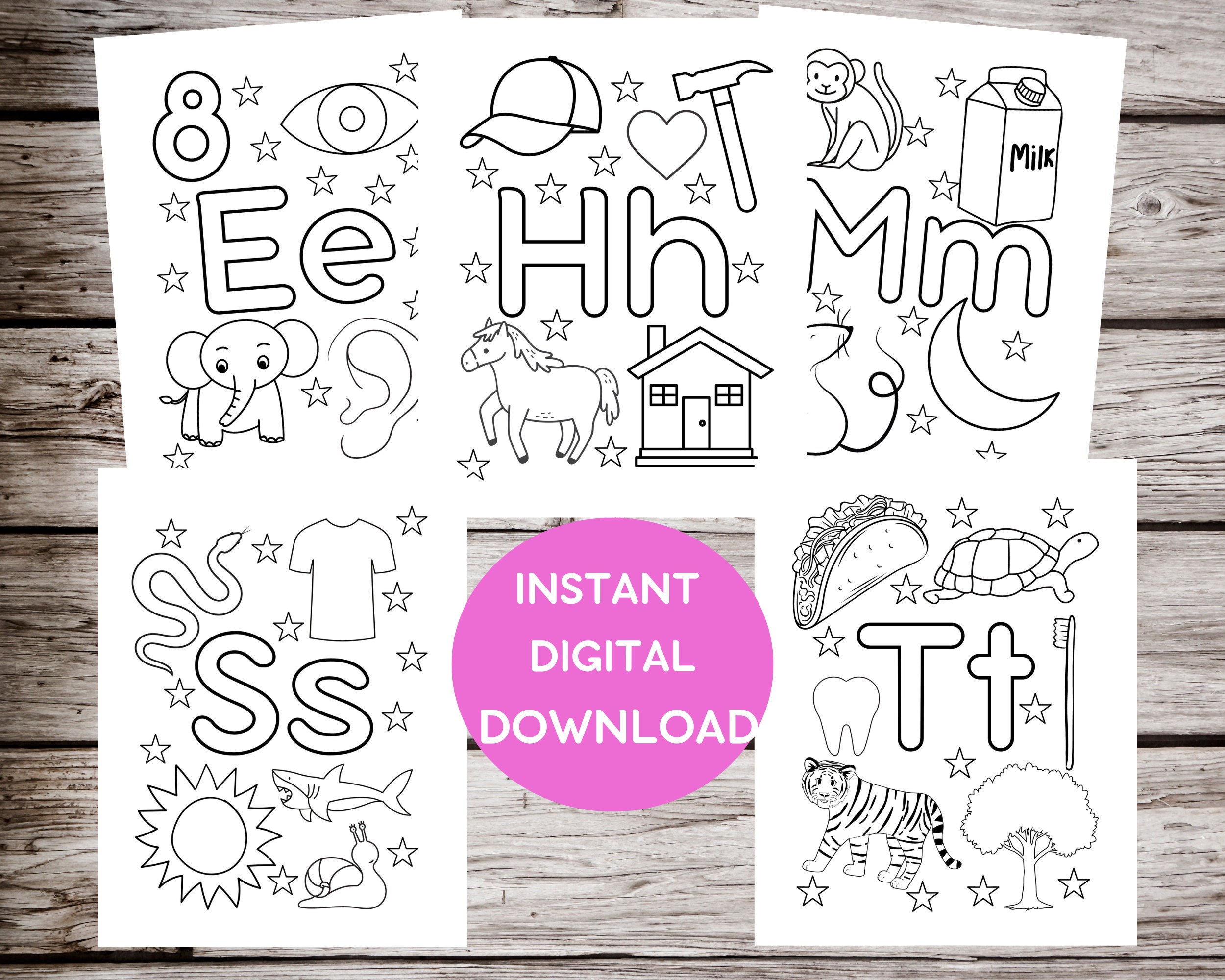 26 Page Alphabet Coloring Sheets | Preschool | Kindergarten | School ...