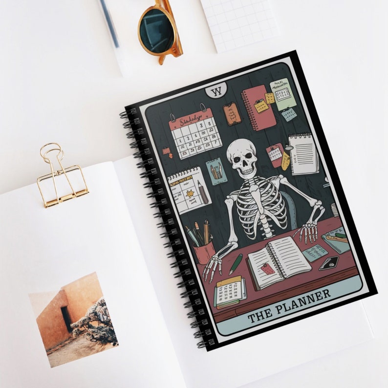 The Planner Tarot Card Spiral Notebook Ruled Line Whimsigoth Mystical ...