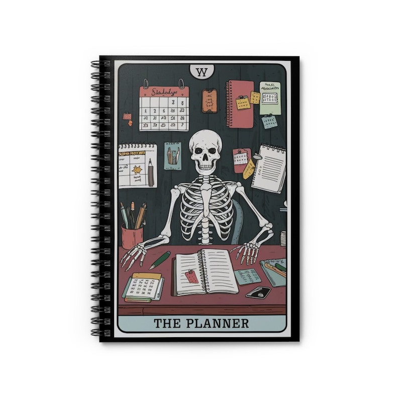 The Planner Tarot Card Spiral Notebook Ruled Line Whimsigoth Mystical ...