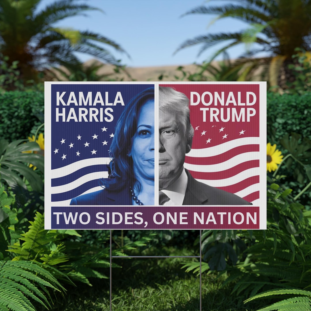 Politically Divided 2024 Election Plastic Yard Sign, Outdoor House ...