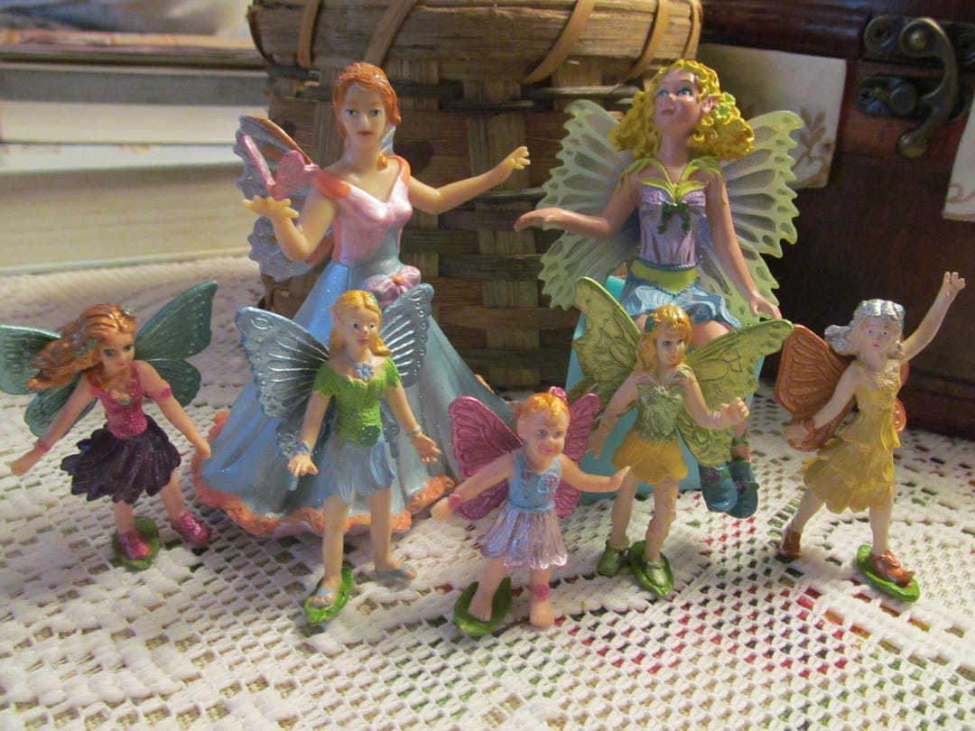 Collection of 7 Fairy Figurines - Etsy