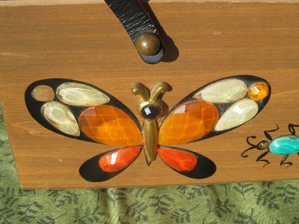 Enid Collins Glitter Bug Box Bag 1960s - Etsy