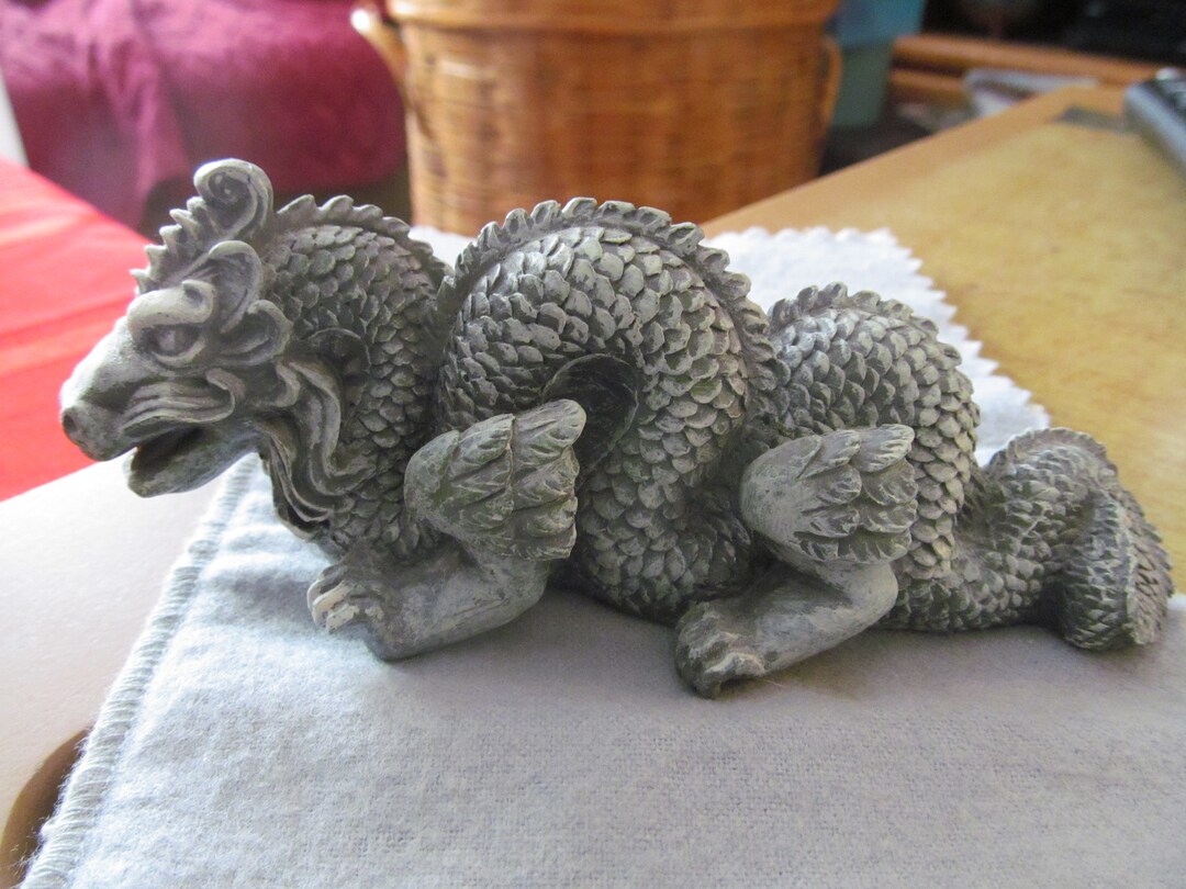 Vintage Dragon Figurine - Etsy