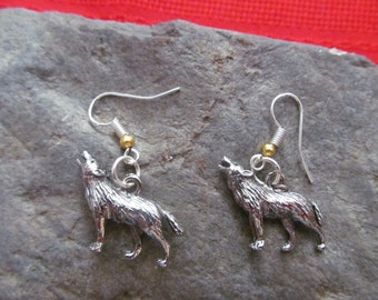 Night WOLF HEAD Face With Pentagram Star Woodland Werewolf Cast Pewter ...