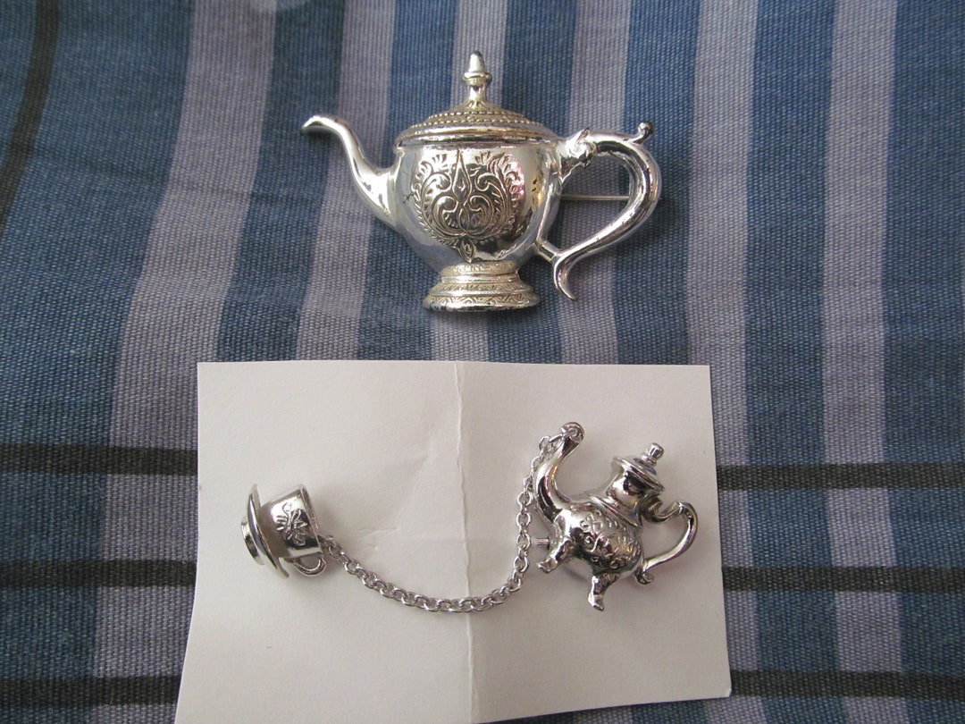 2 Teapot Pins - Etsy