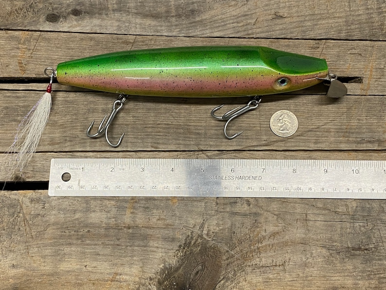 Massive Custom Rainbow Trout Pattern Pikie Wooden Fishing Lure - Etsy