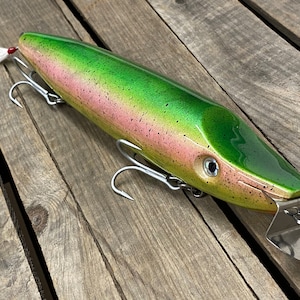 Massive Custom Rainbow Trout Pattern Pikie Wooden Fishing Lure - Etsy