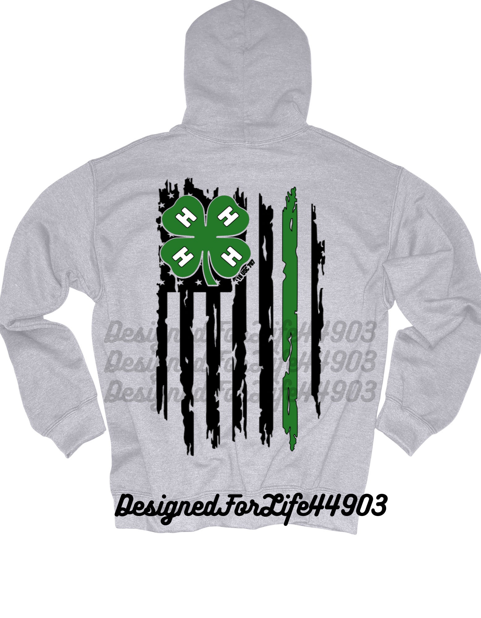 Vertical 4-H American Flag Png - Etsy