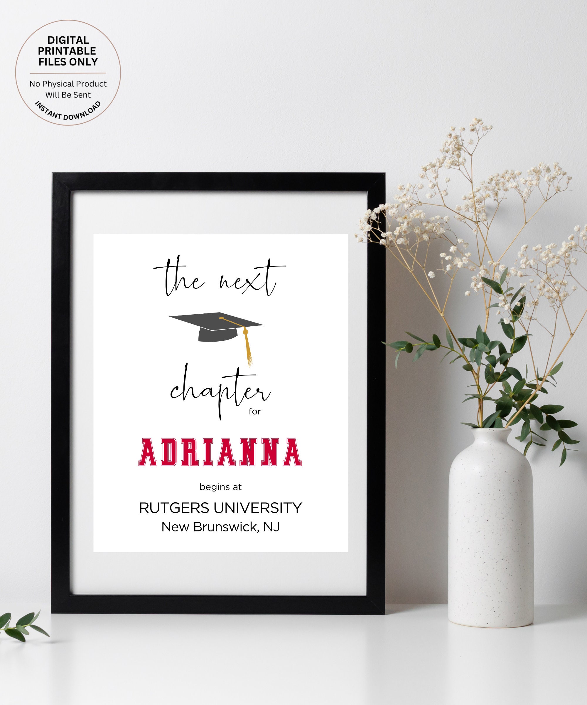 My Next Chapter Graduation Printable Personalized Graduation Party ...