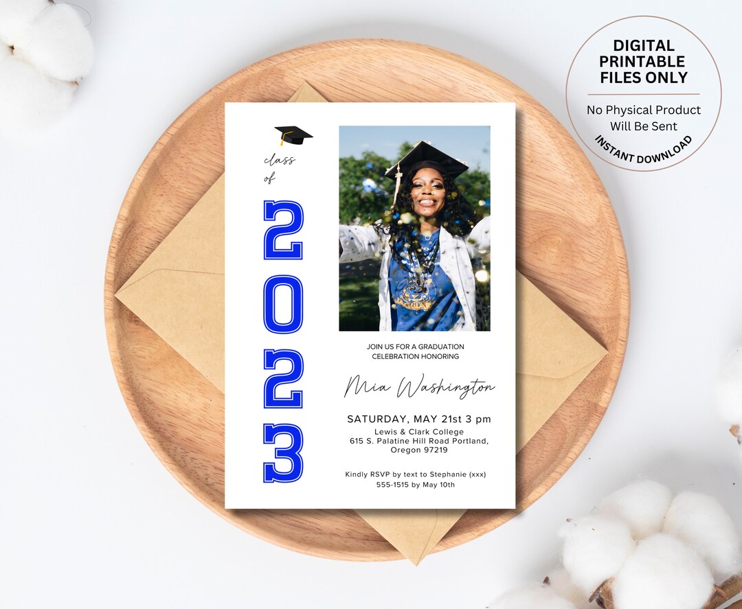 Graduation Printable Photo Invitation | Grad Announcement | RN ...