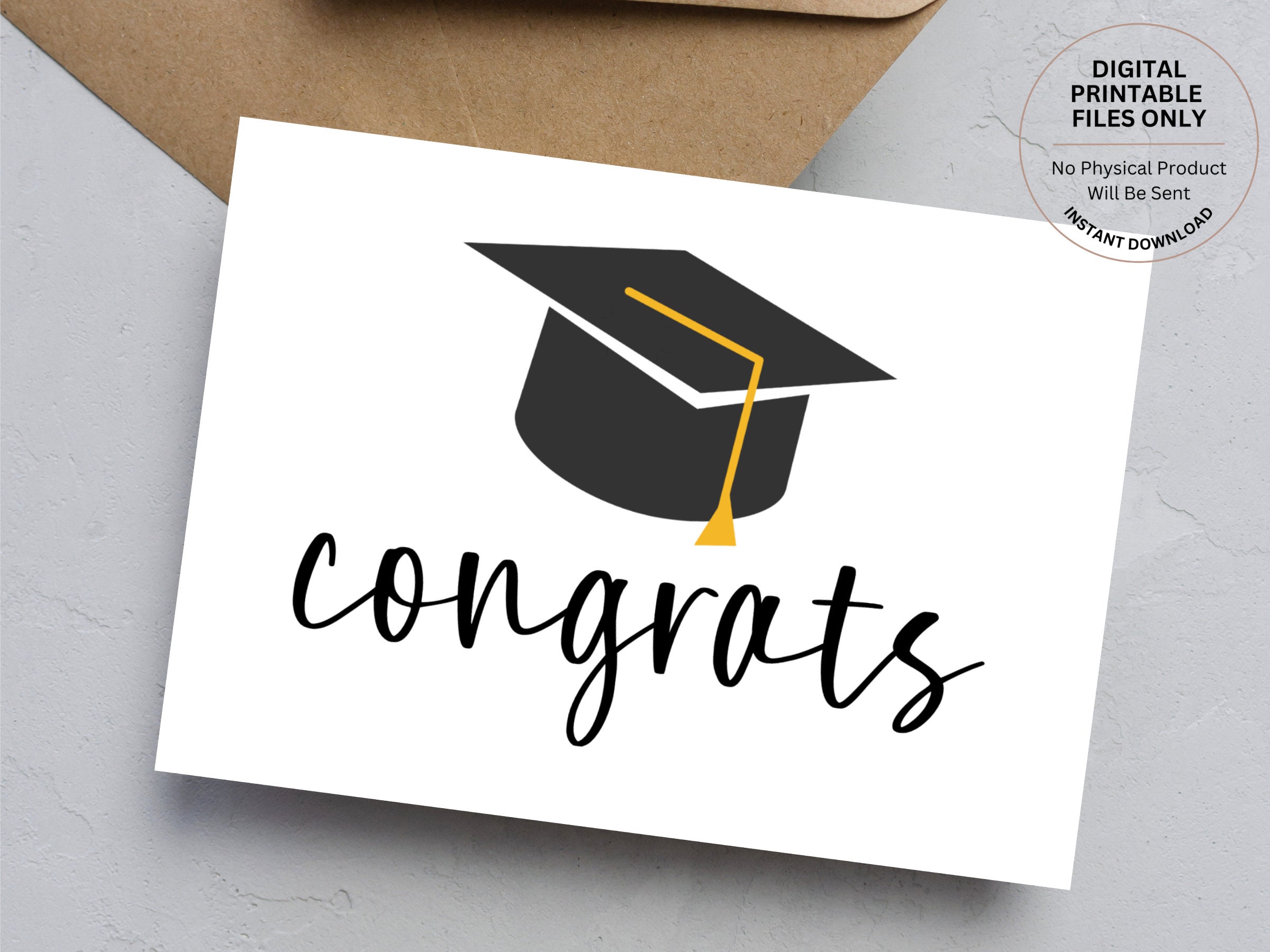 Printable Graduation Card | Folding Congrats Graduation Card 5 X 7 | RN ...
