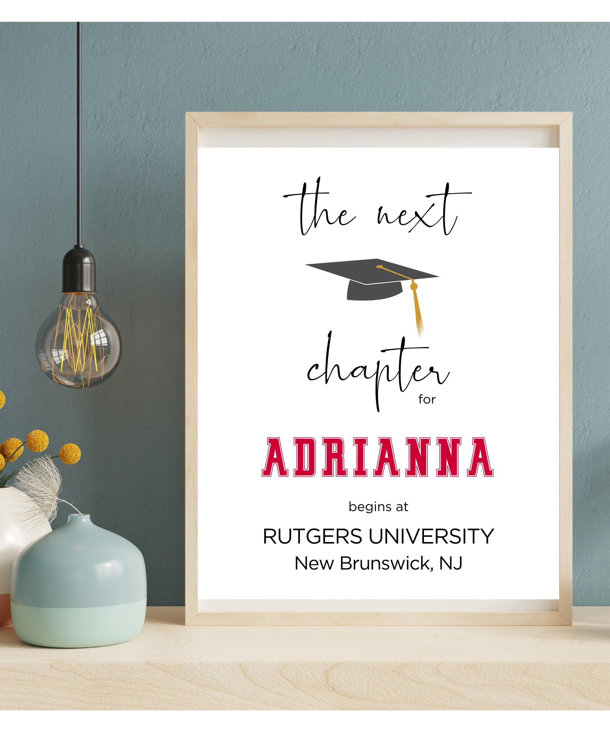 My Next Chapter Graduation Printable Personalized Graduation Party ...