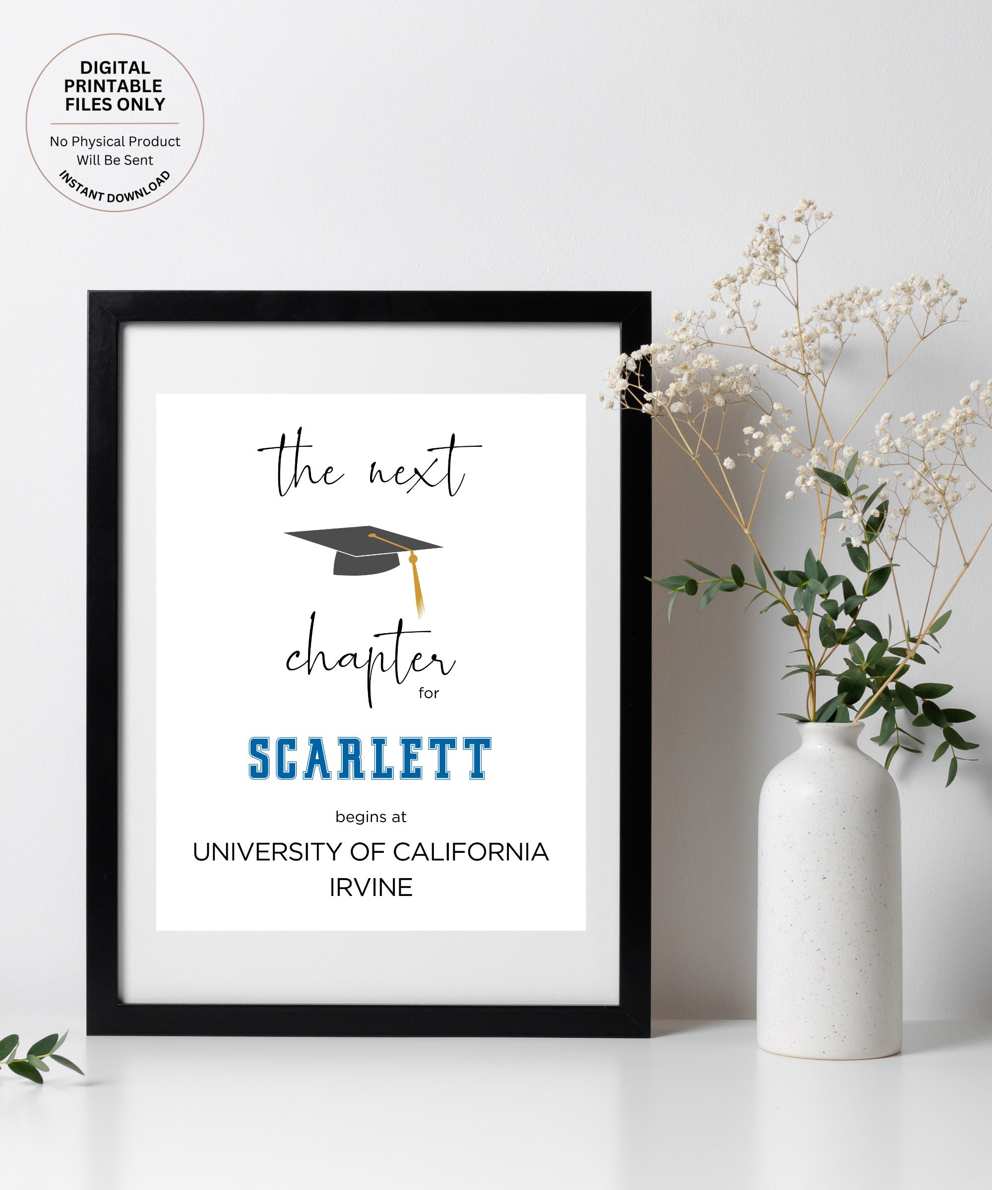 My Next Chapter Graduation Printable | Personalized Graduation Party ...